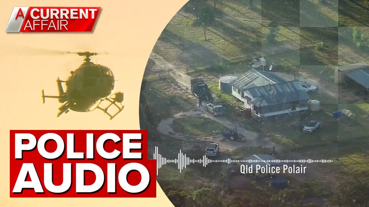 Police chopper audio reveals intense firefight at rural Queensland ...