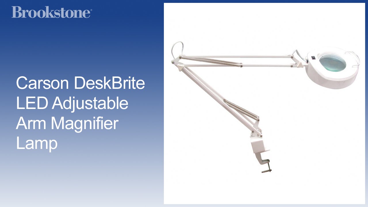 Carson DeskBrite LED Adjustable Arm Magnifier Lamp - YouTube