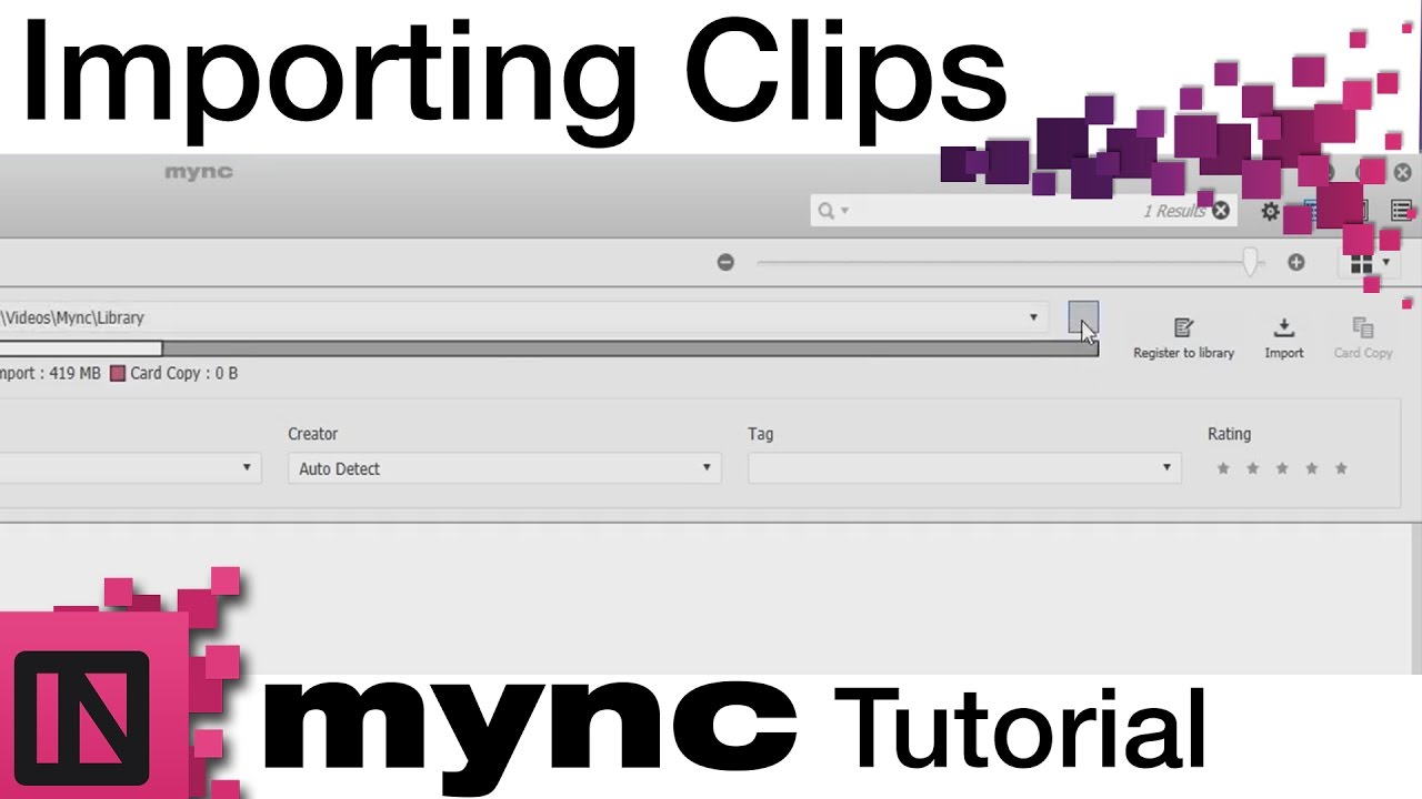 Mync Tutorial - Importing clips - YouTube