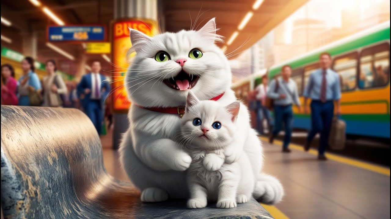 cat at bus station #cat #funnycat #catlover - YouTube