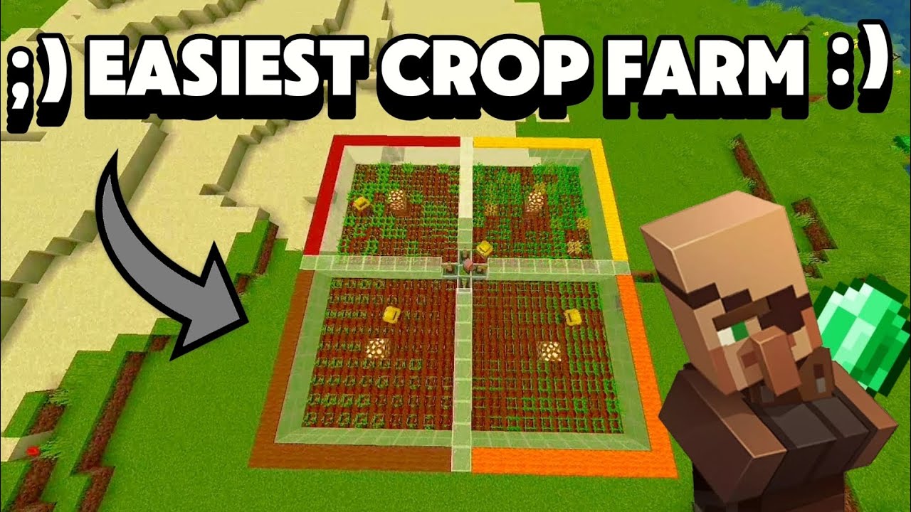 EASIEST CROP FARM | MINECRAFT | TUTORIAL | HINDI/URDU | - YouTube