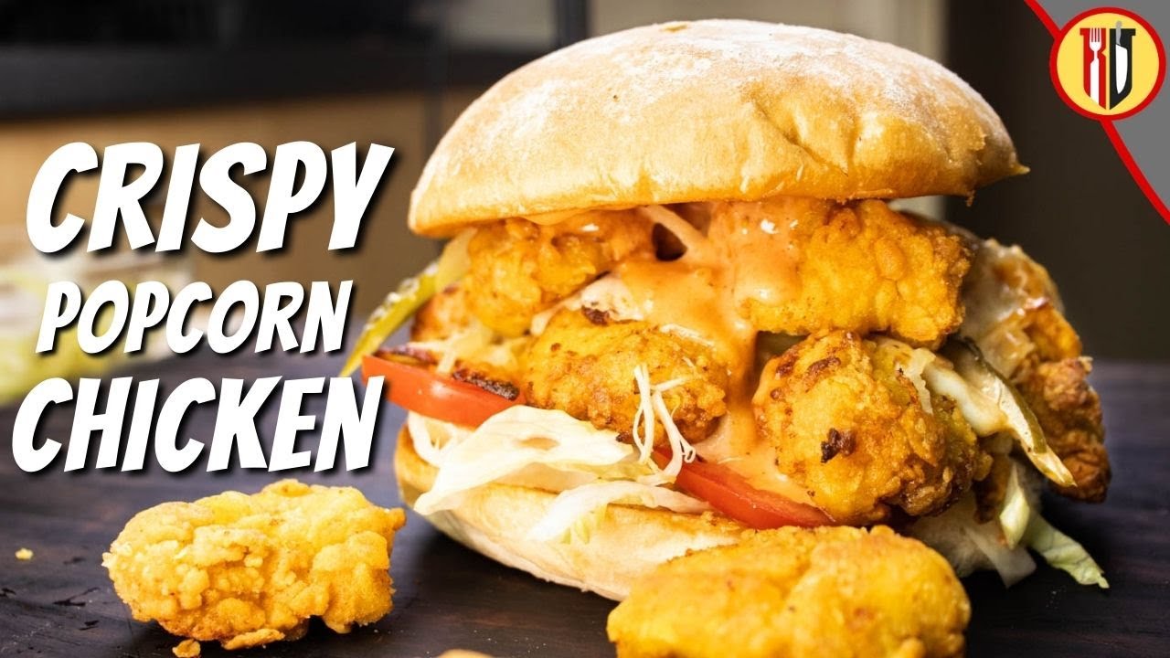 Amazing Popcorn Chicken Sandwich Recipe - YouTube