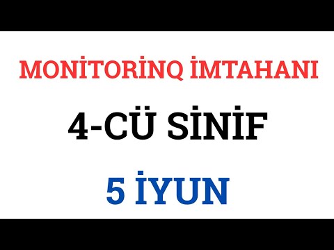 5 İYUN | MONİTORİNQ 2026 | 4-CÜ SİNİF | 2026