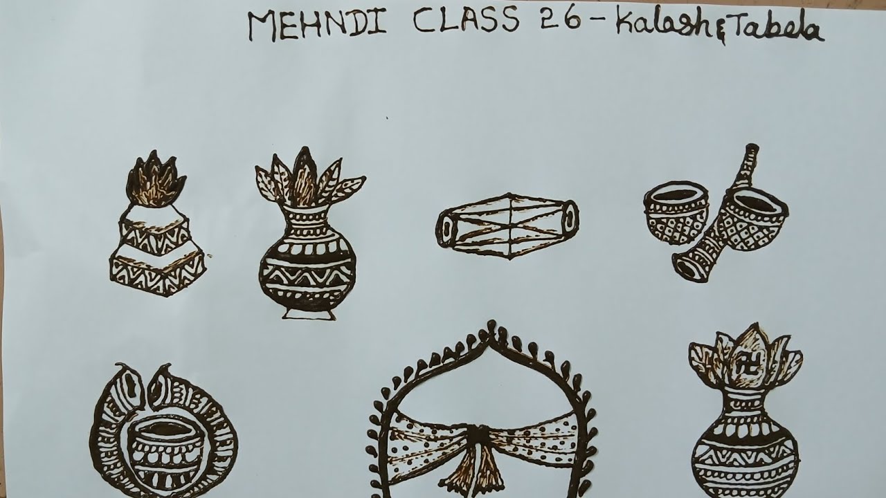 braidal mehndi class - 26 I Kalash mehndi design&tabela mehndi I ...