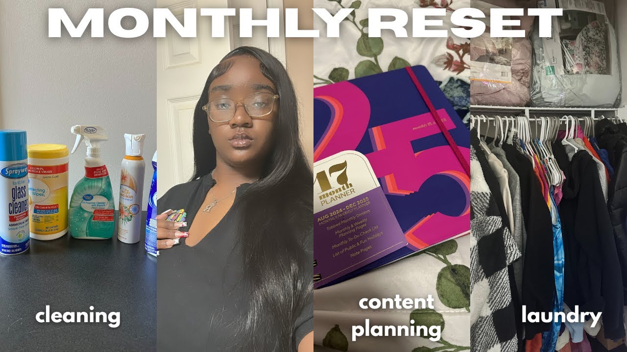 monthly reset 💕 | cleaning up, doing laundry, cooking, etc - YouTube