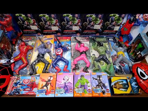 superhero toys spider gween black panther spiderman miles morales ironman aquaman batman hulk