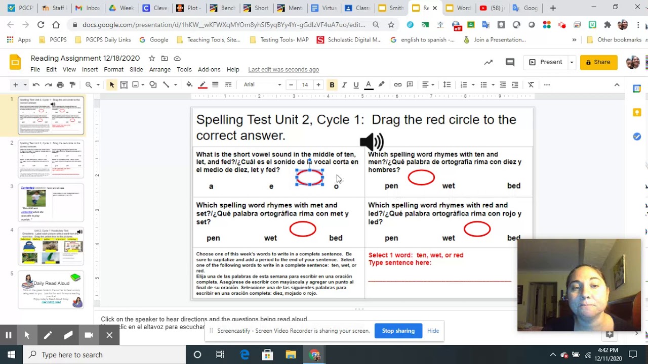 Directions spelling test unit 2, cycle 1 - YouTube