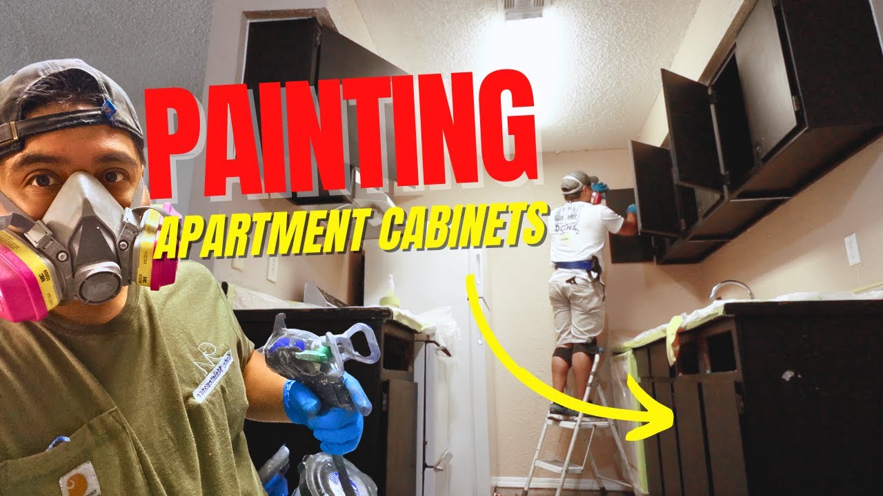 Painting Disgusting Kitchen Cabinets - YouTube