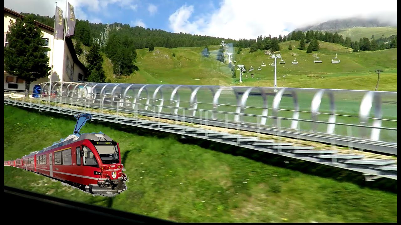 Zug Mitfahrt Landquart - St.Moritz , Celerina Schlarigna - St.Moritz ...