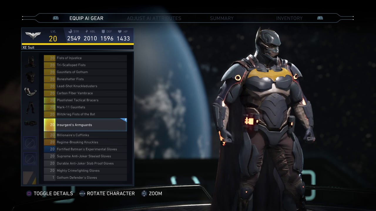Injustice 2: How To Create The XE Batsuit From Arkham Origins - YouTube