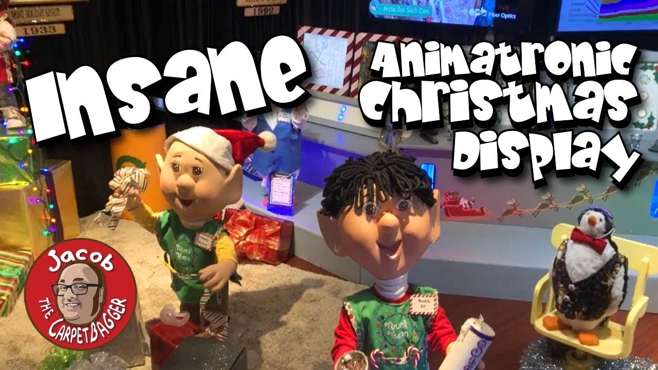 Insane Animatronic Christmas Window Display - YouTube
