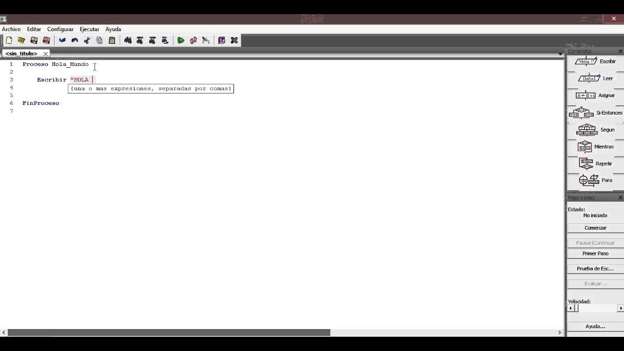 Hola Mundo en PSeInt - YouTube