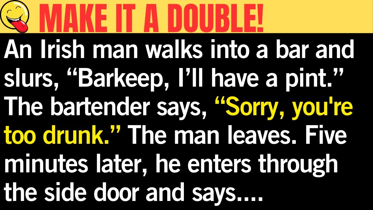 😅 Joke Of The Day! | Five minutes later, he enters through the side ...