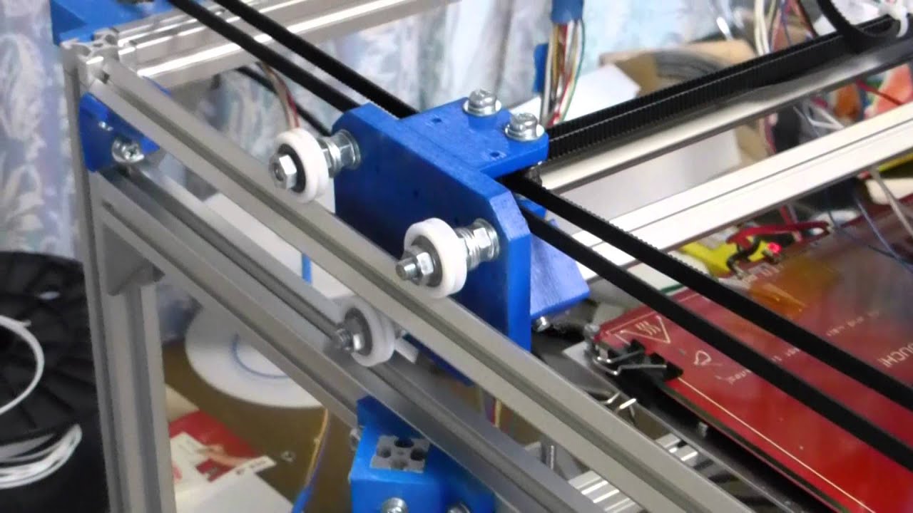 Core XY 3D Printer Cheap Roller Style No.22 (H-Belt H-Bot) - YouTube