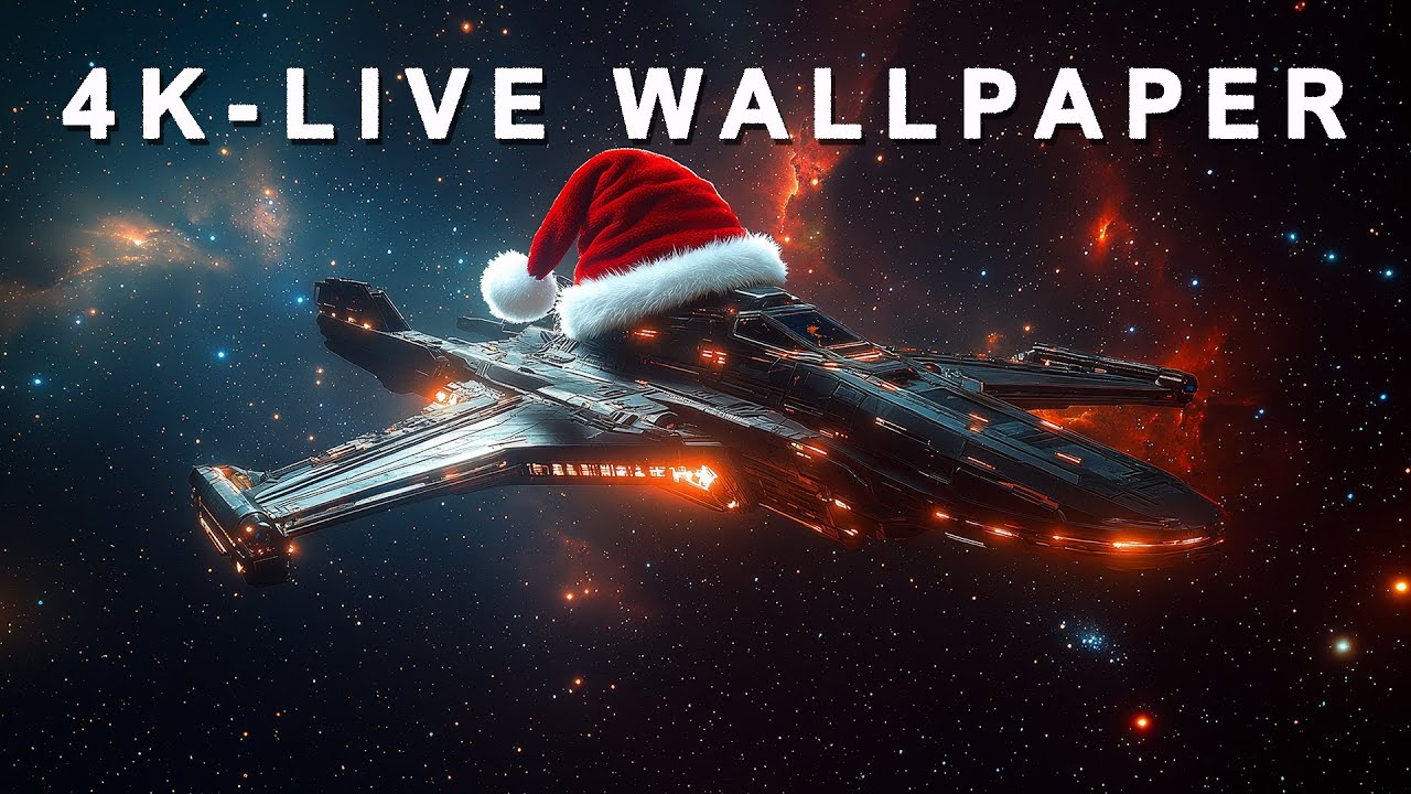 Sci-Fi Winter Screensaver | Christmas in Space | Live Wallpaper ...