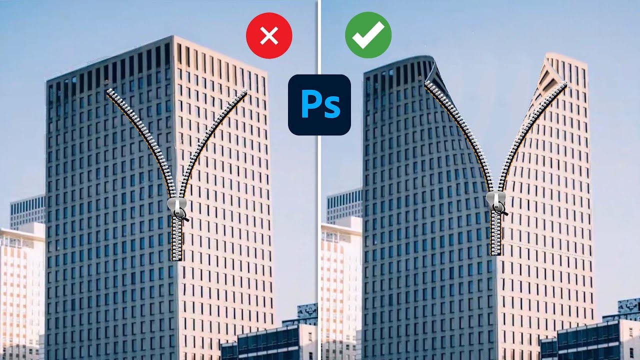 Zip style the house in Photoshop | In 2 minutes - YouTube