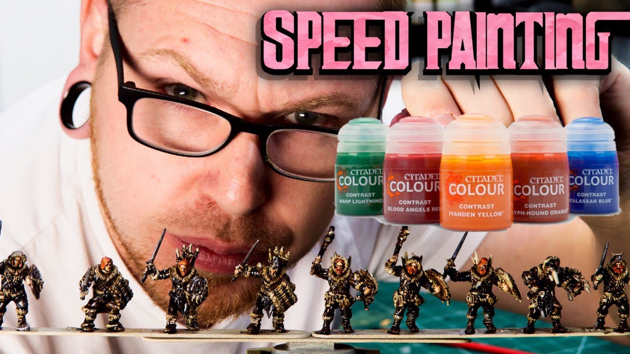 SPEED PAINTING with GW CONTRAST PAINT - YouTube