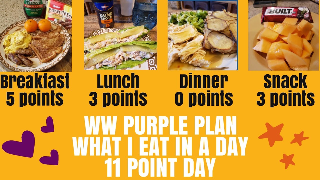 WW PURPLE PLAN WHAT I EAT IN A DAY 12 POINT DAY - YouTube