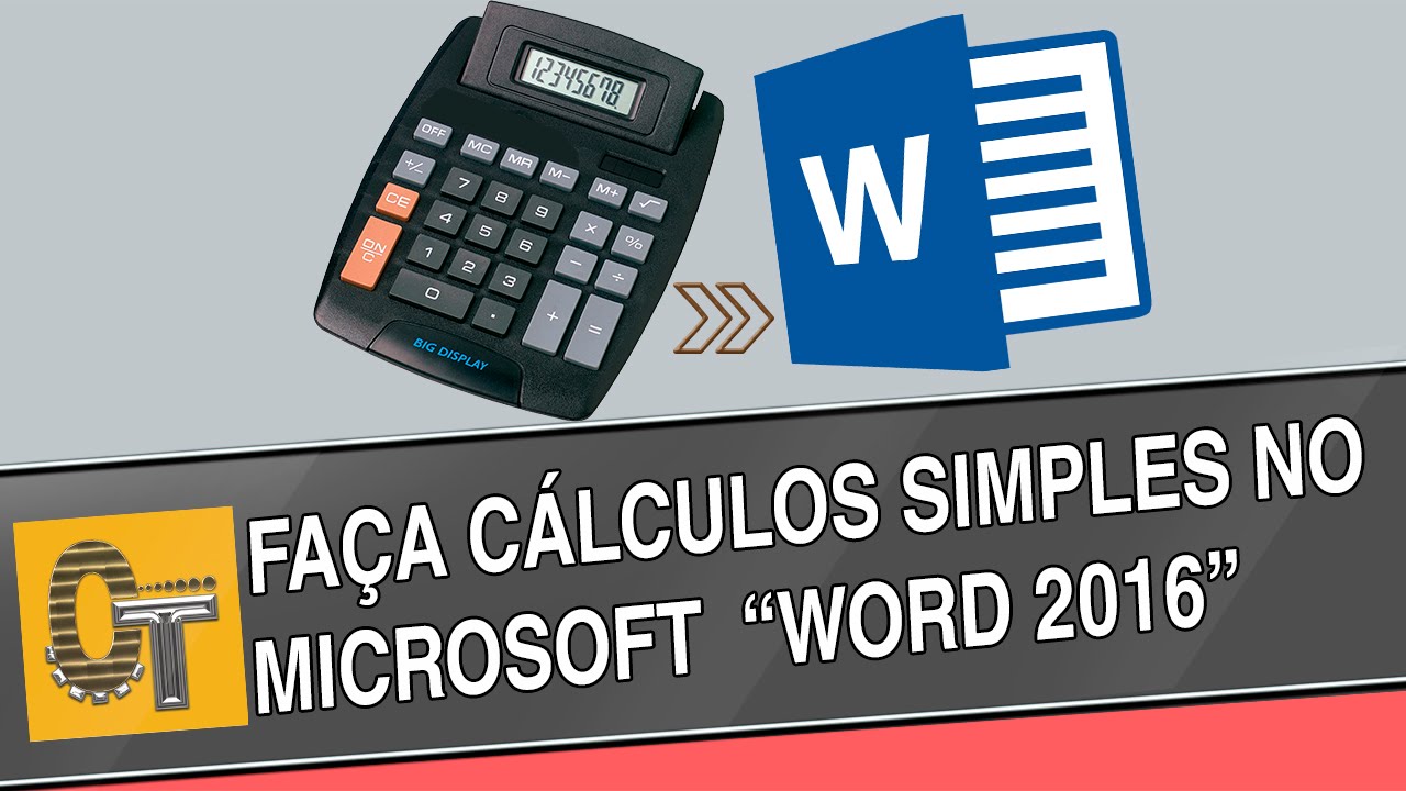 Como realizar cálculos simples no Microsoft Word. - YouTube