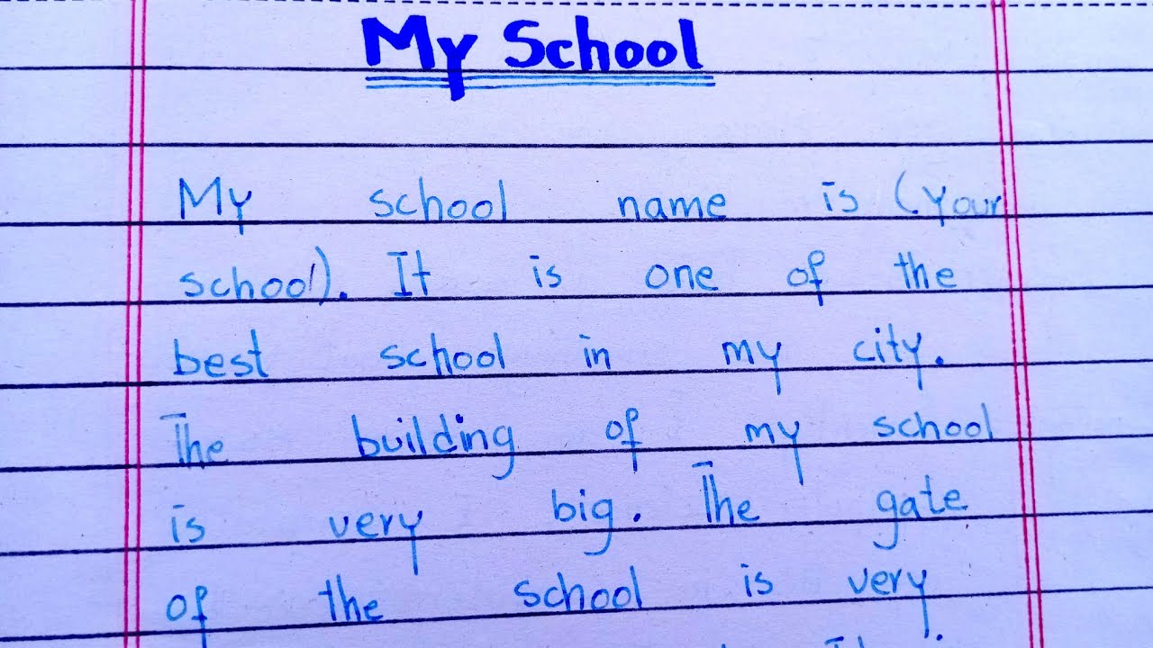 10 Lines On My School | My School Paragraph #school - YouTube