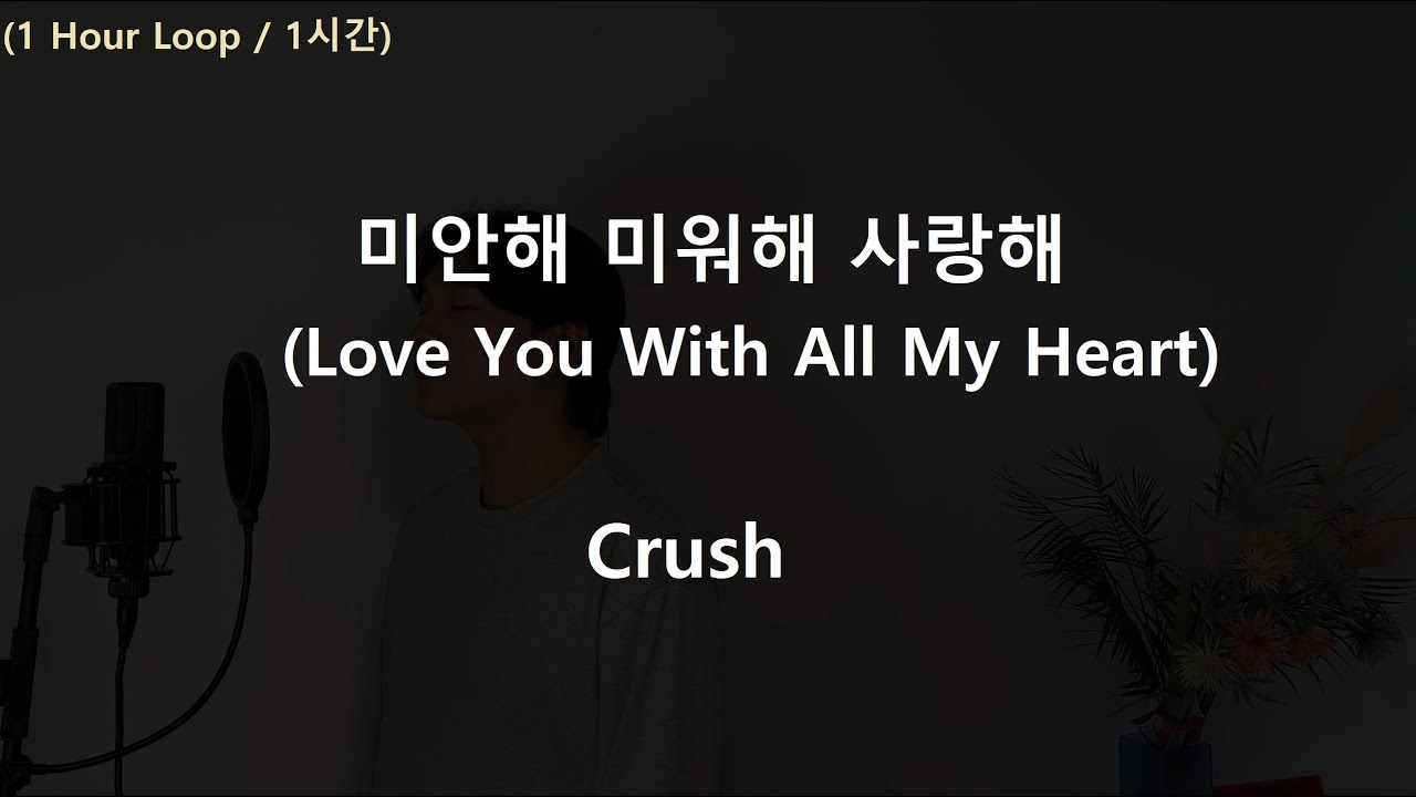 #1시간 💾 / 미안해 미워해 사랑해 (Love You With All My Heart) - Crush .covered by ...