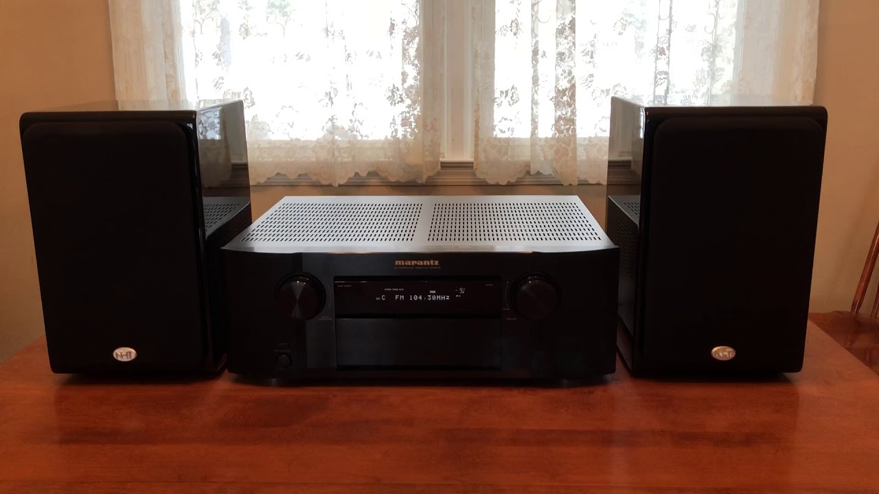 marantz receiver with NHT speakers - YouTube