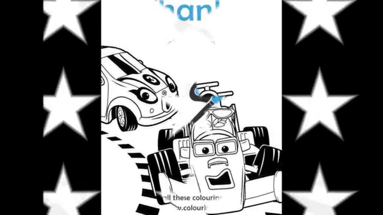 roary the racing car Colouring Pages and Kids Colouring Game - YouTube