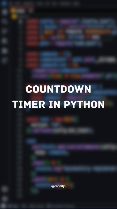 Countdown Timer In Python Coding Programming Python Pythoncoding