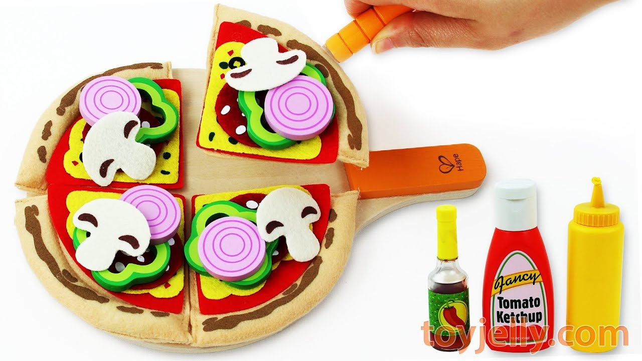 Toy Velcro Cutting Pizza Ice Cream Learn Fruits & Vegetables Felt Toys ...