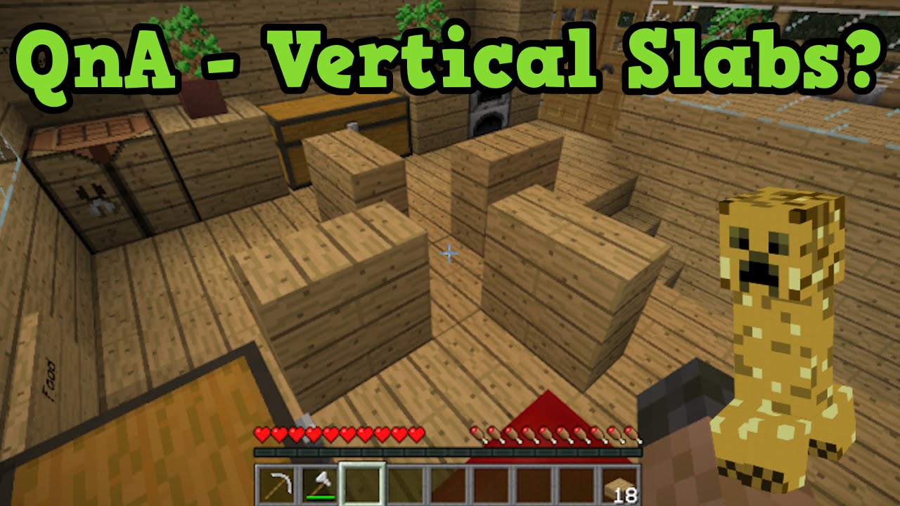 Minecraft QnA - Vertical Half Slabs, - YouTube