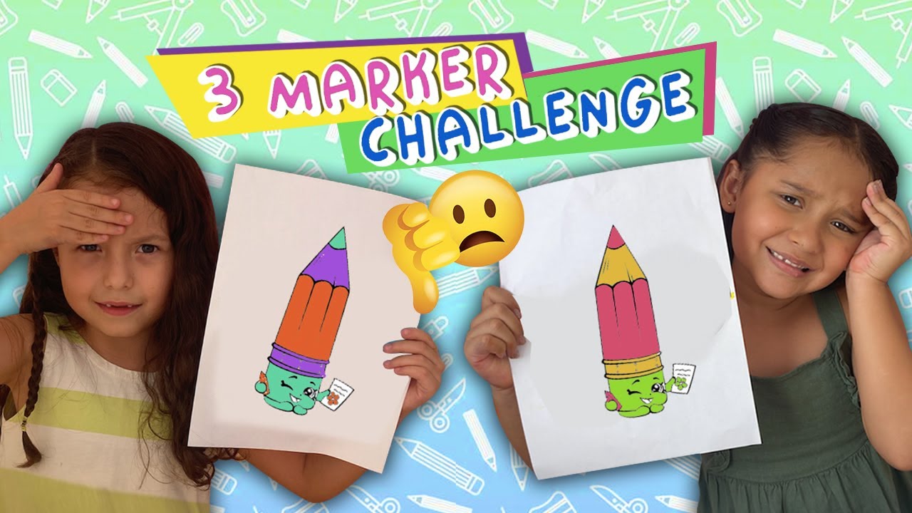 3 Marker CHALLENGE BACK TO SCHOOL - YouTube