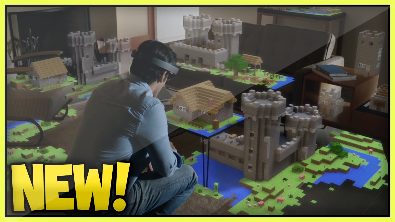 (NEW!)Minecraft MICROSOFT HOLOLENS - NEW MINECRAFT 3D HOLOGRAM! - YouTube