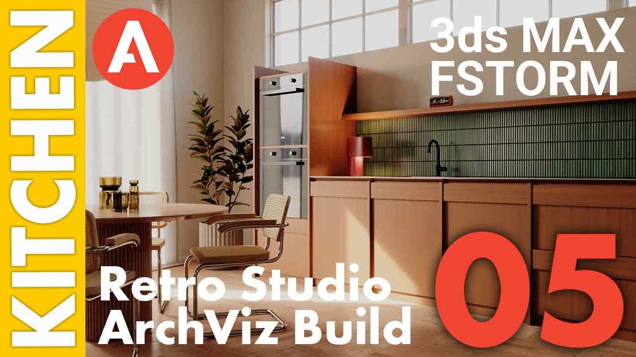 Retro Studio Part 05 - 3ds Max Interior Rendering - YouTube