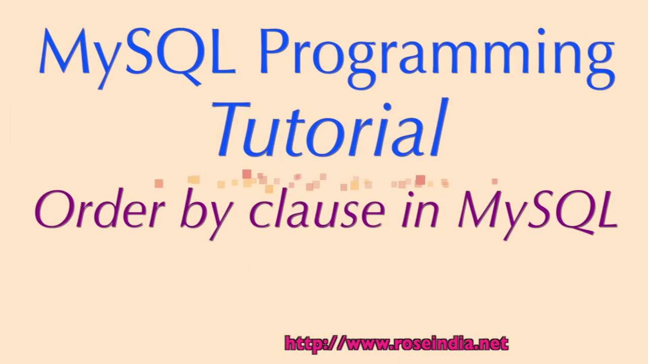 Order by example in MySQL - YouTube