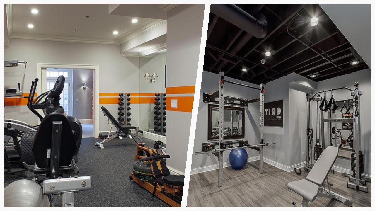 75 Gray Floor And Multicolored Floor Home Gym Design Ideas You'll Love ...