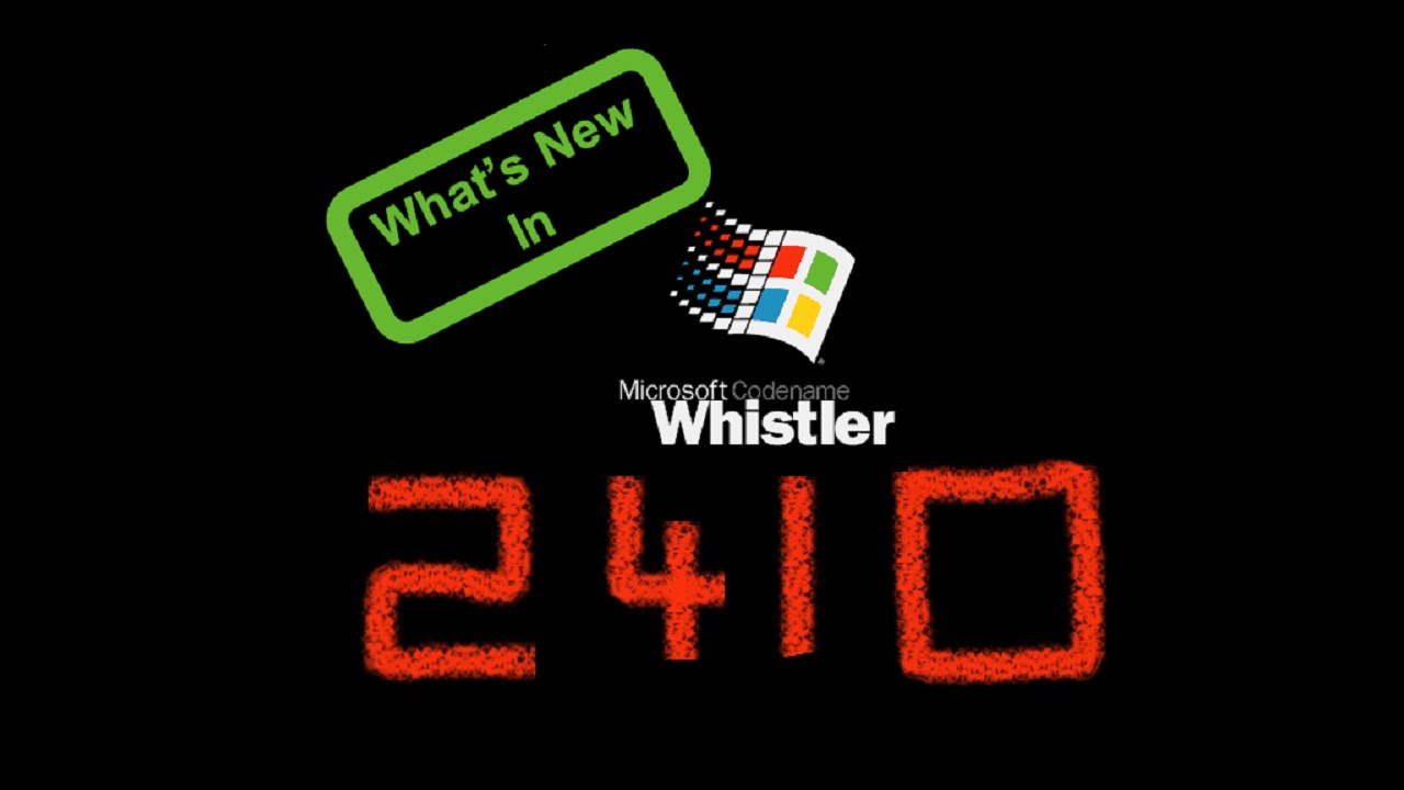 What's New in Windows XP/Whistler Build 2410 Part 1 - Panzer Lagoon ...