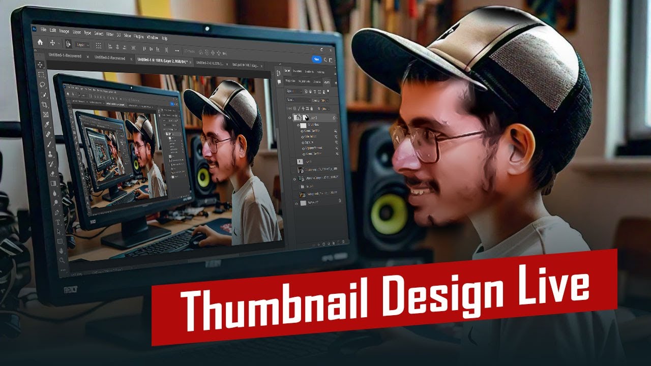 Designing Thumbnail live | Adobe Photoshop live | GFX - YouTube