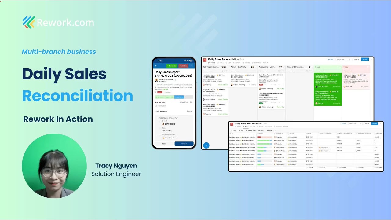 #3 Daily Sales Reconciliation (Multi-branch business) | Rework in Action - YouTube