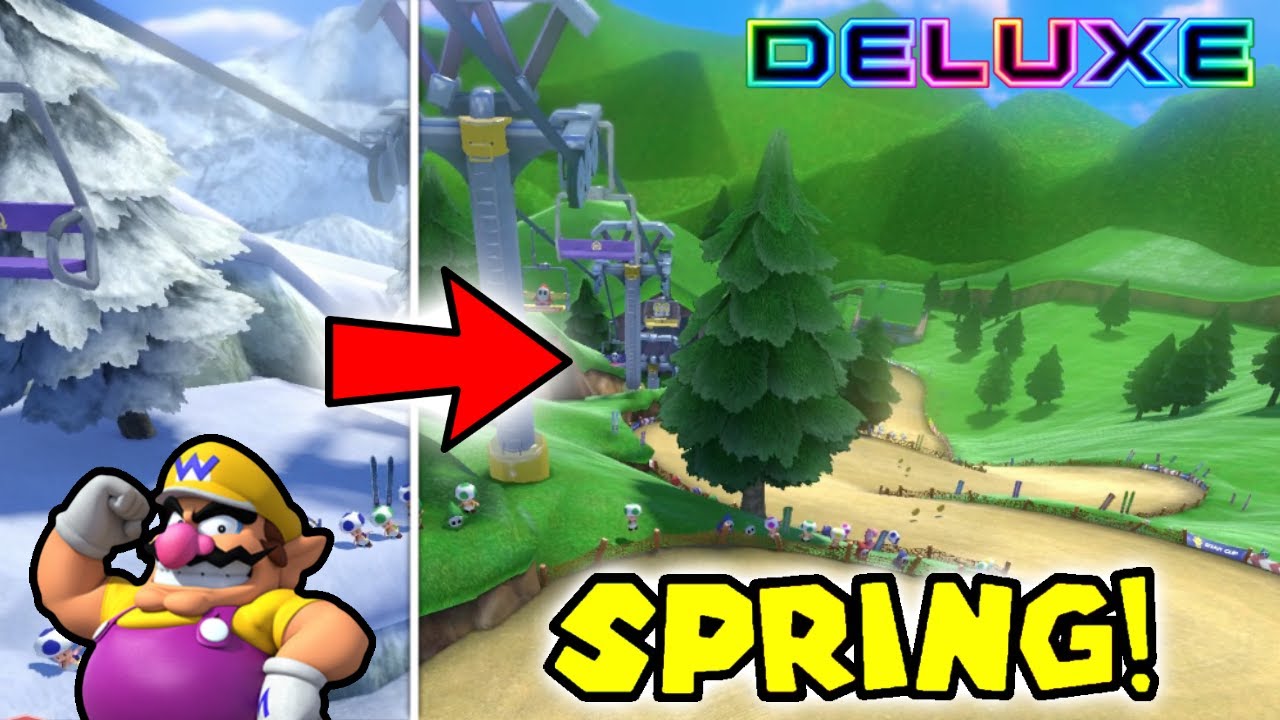 What If Mount Wario Took Place In Spring? (Mario Kart 8 Deluxe) - YouTube