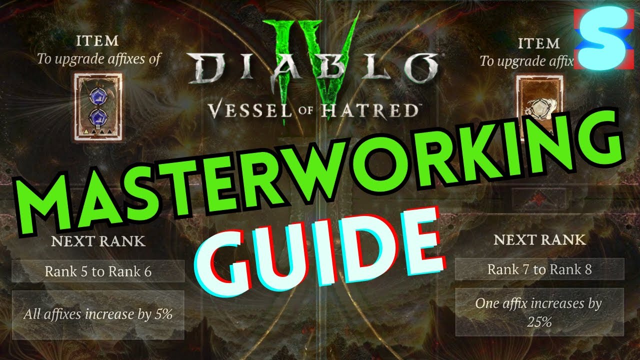 Masterworking Guide \\ Diablo 4 Vessel of Hatred - YouTube