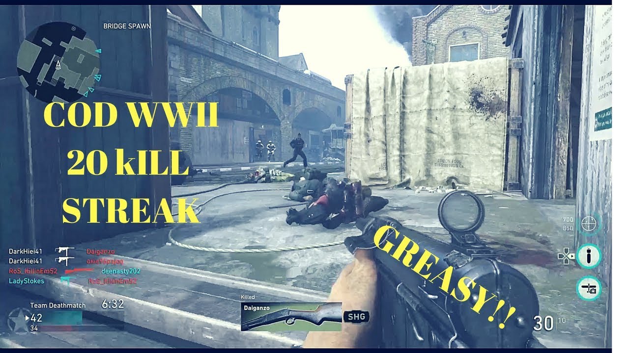 COD WWII Greasy Gameplay | 20 kill streak!! - YouTube