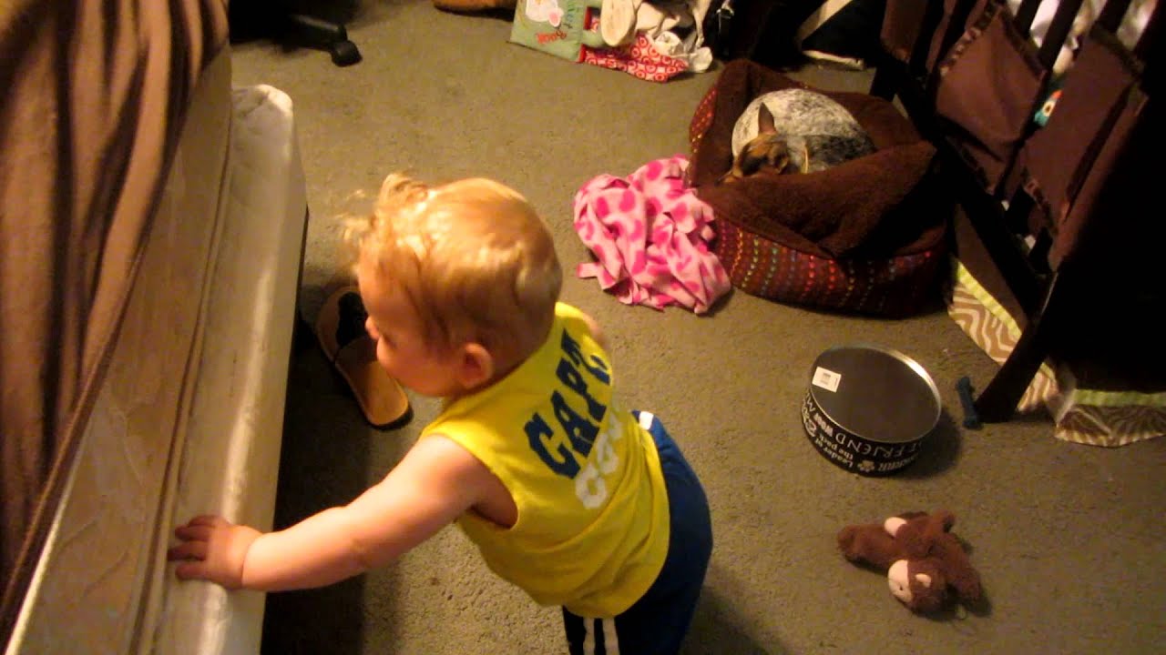Baby Getting Into Mischief - YouTube