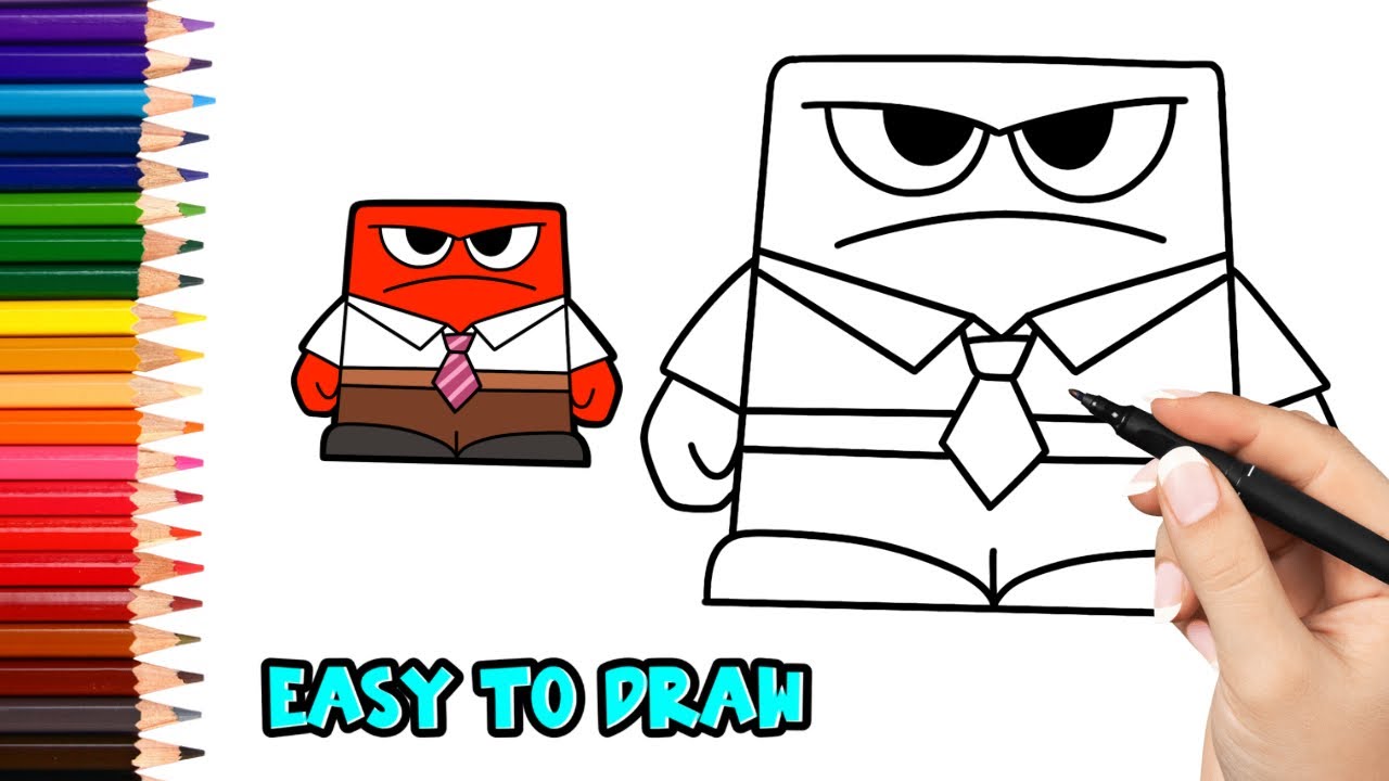 How to draw Anger from ‘Inside Out 2’ quickly - YouTube