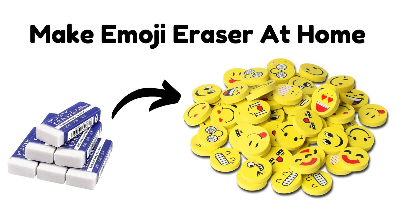 Make A smiley face Emoji Eraser at home, Kneaded Erasers, Normal Eraser ...