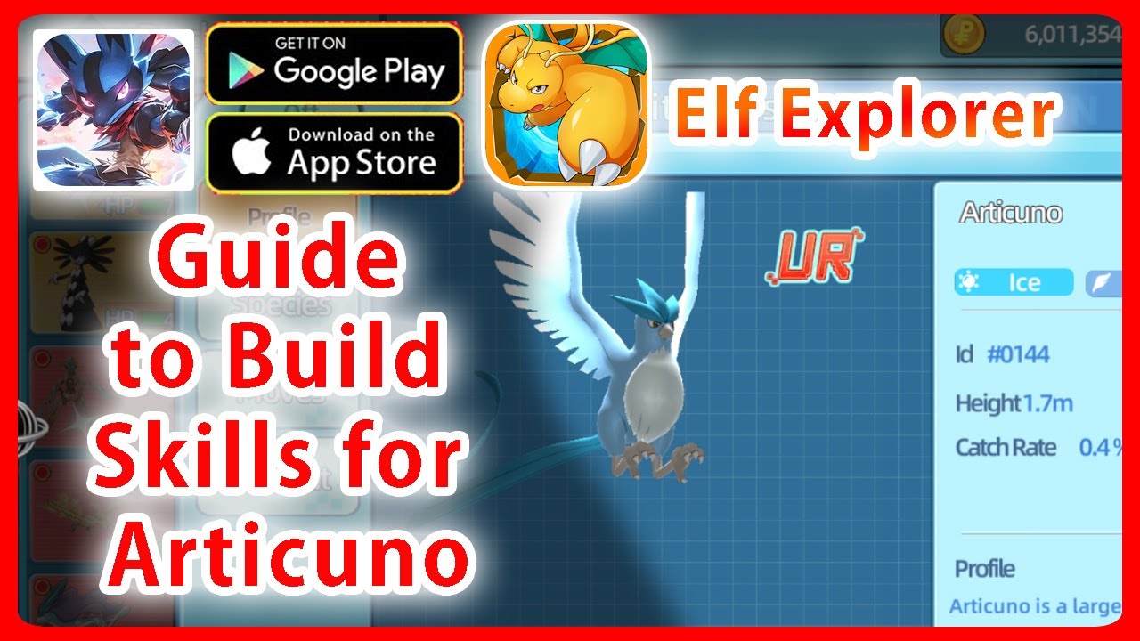 Guide to Build Skills for Articuno UR Pokemon in Elf Explorer - YouTube