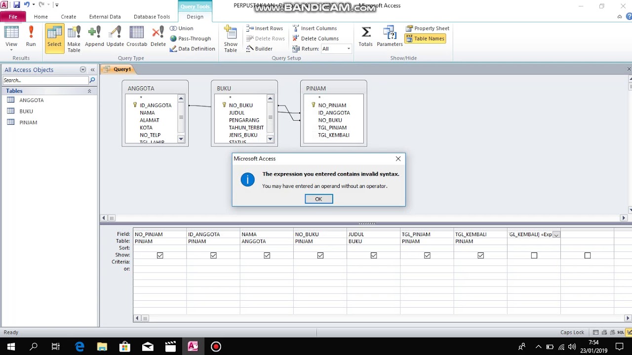 from aplikasi database perpustakaan dengan microsoft access - YouTube