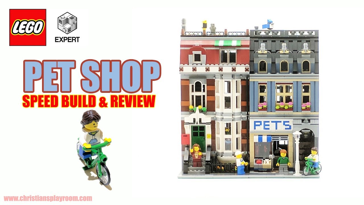 Lego PET SHOP Modular Building Retired Set 10218! Speed Build & Review ...