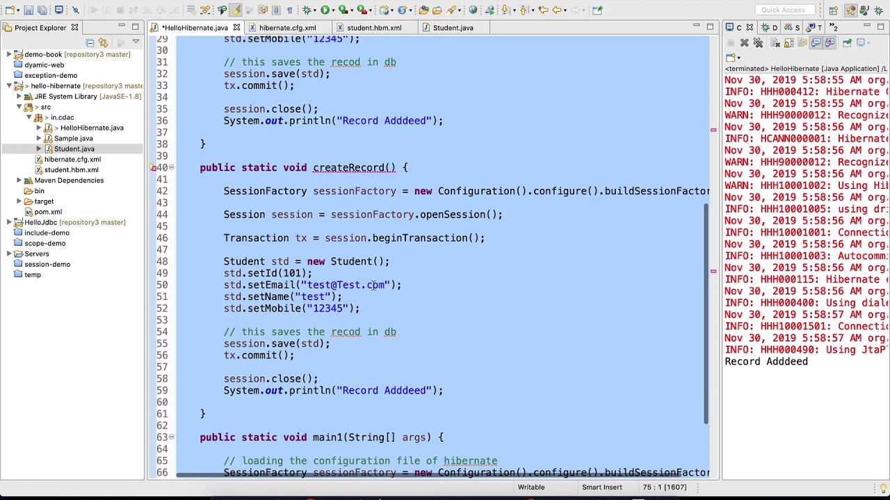 3 Hibernate CURD Operation Basics - YouTube