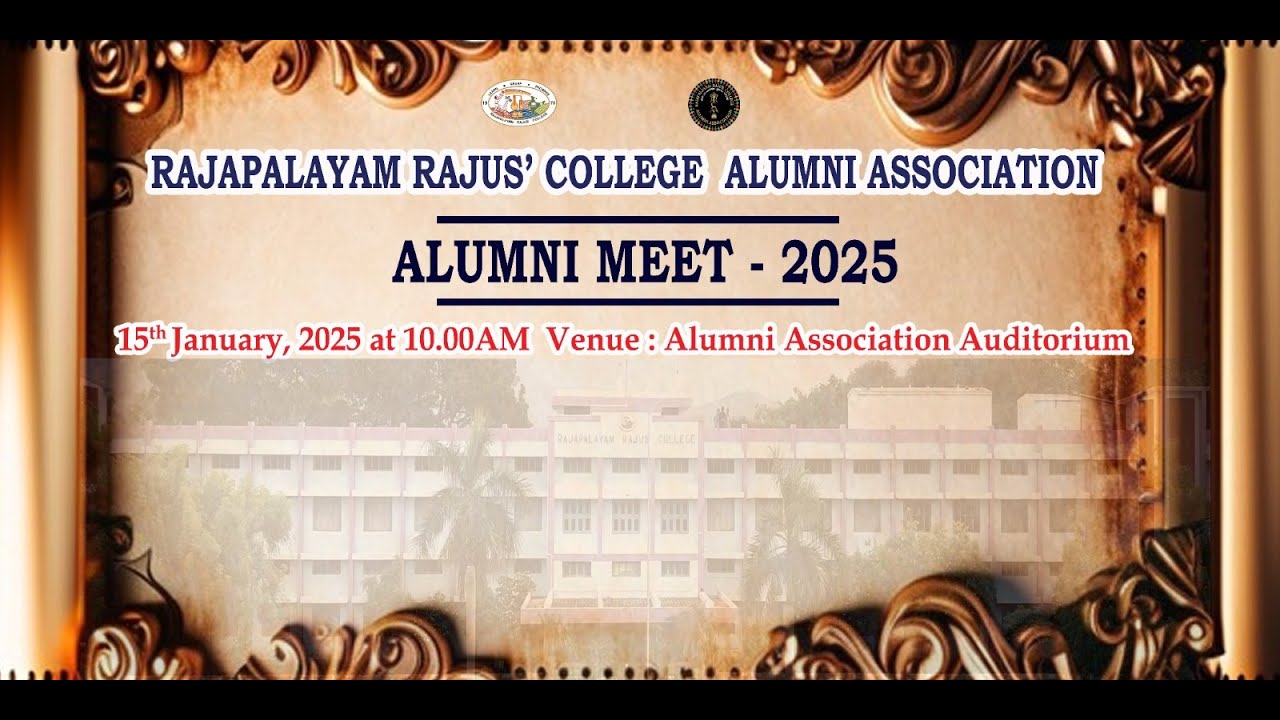 RAJAPALAYAM RAJUS' COLLEGE ALUMNI MEET - 2025 - YouTube