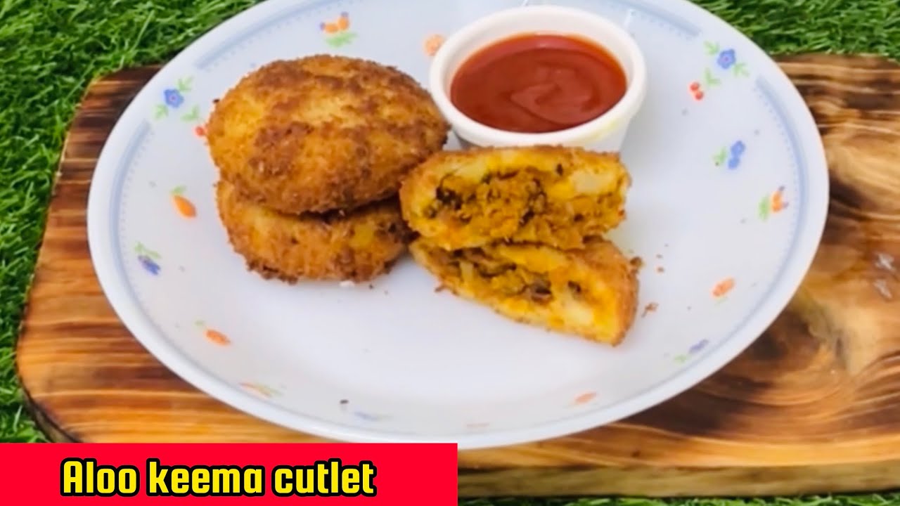 Hyderabadi Crispy Aloo keema cutlet recipe | minced mutton potato ...